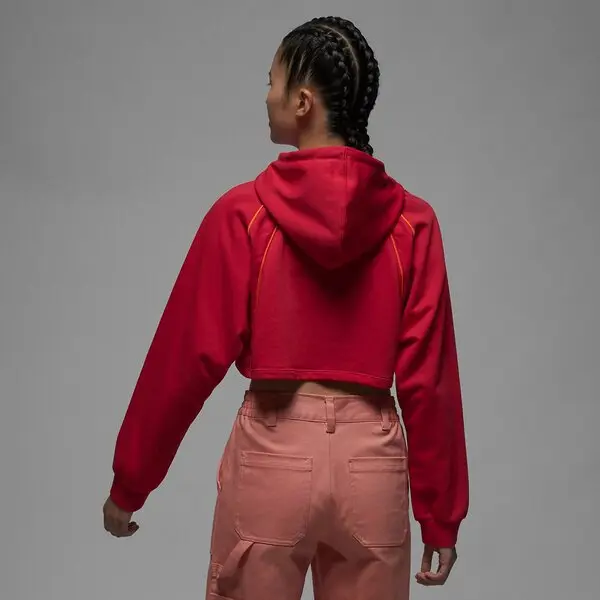 JORDAN Crop Pullover Fleece Hoodie
