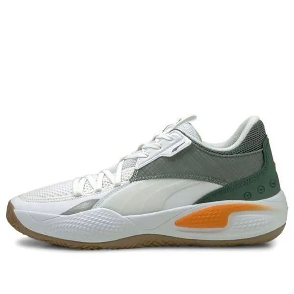 PUMA Court Rider "pop" Low Top Athletic Sneakers - White/grey