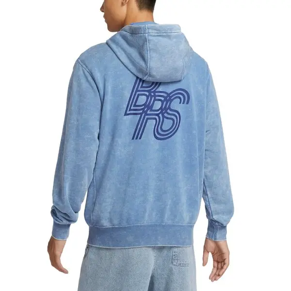 Nike Club Full Zip Hooded Jacket - Washed Blue