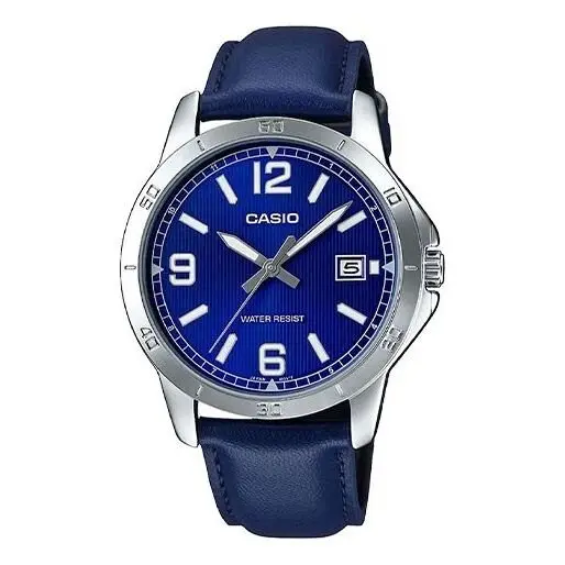 Casio Analog Leather Band Watch - Blue