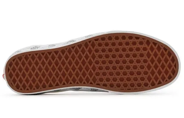 VANS Era Low Top Sneakers With Graphic Detailing - White/blue