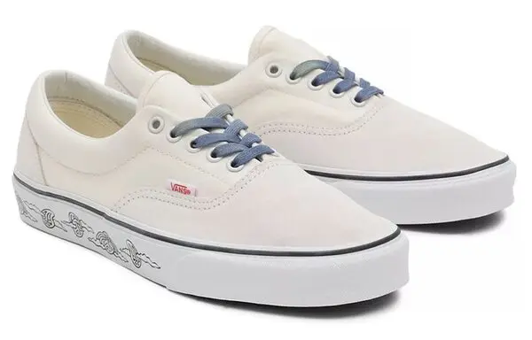 VANS Era Low Top Sneakers With Graphic Detailing - White/blue