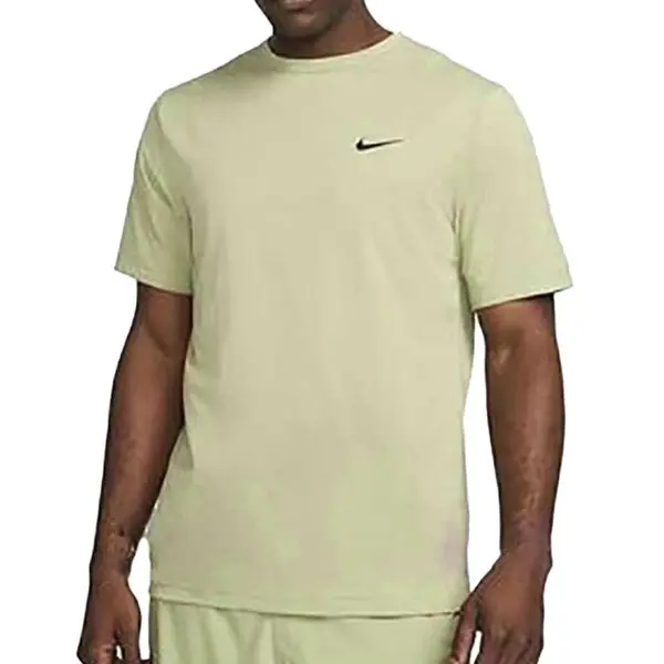 Nike Dri-fit Uv Hyverse Short Sleeve Fitness Top - Olive
