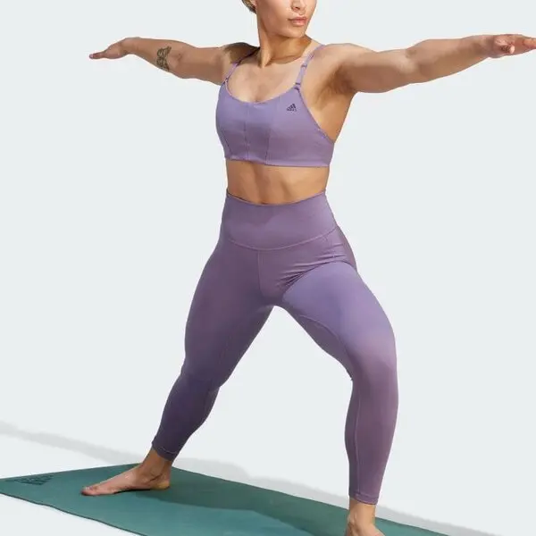 Adidas Aeroready Cropped Leggings - Purple