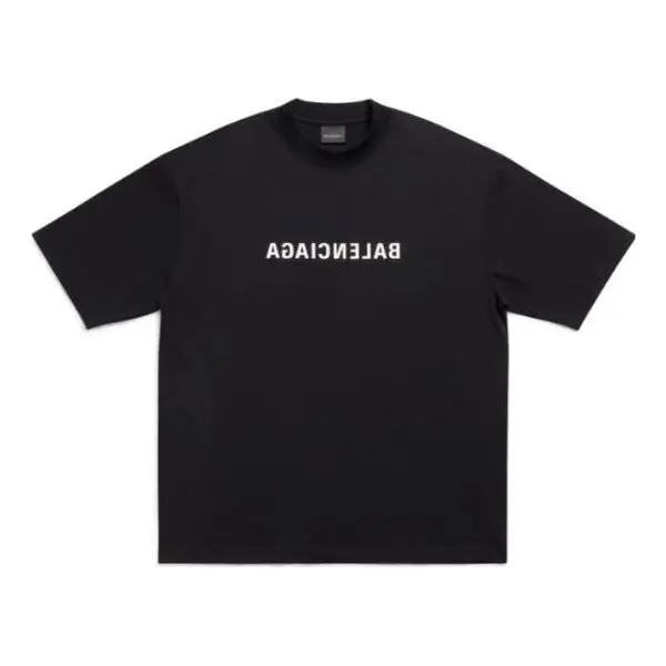 Balenciaga Mirror Logo T-shirt - Black