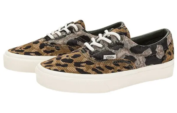VANS Era Low Top Sneakers With Leopard Print - Yellow/black
