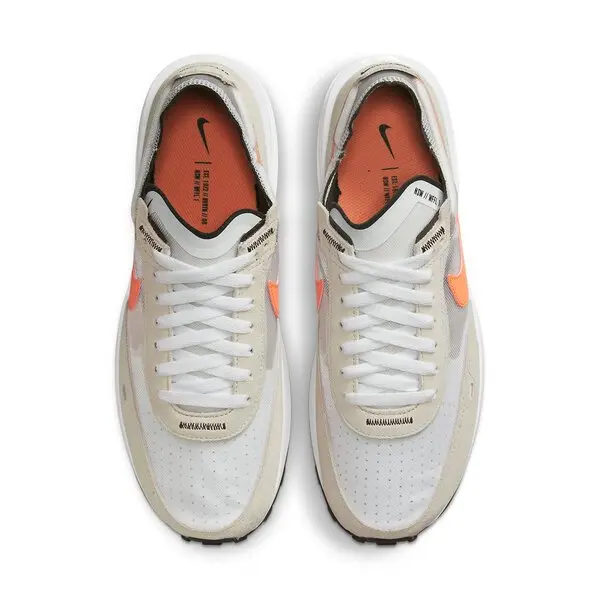 Nike Waffle One "white Orange Trance" Sneakers - White/orange