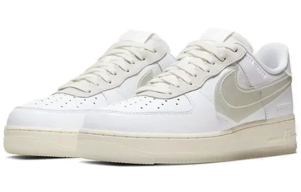 Nike Force 1 Low "transparent Swoosh - White
