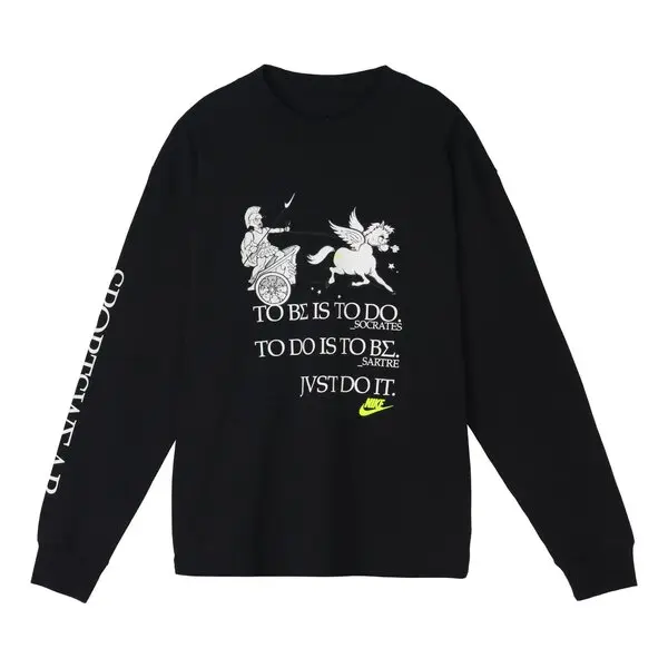 Nike Long Sleeve Graphic Print T-shirt - Black
