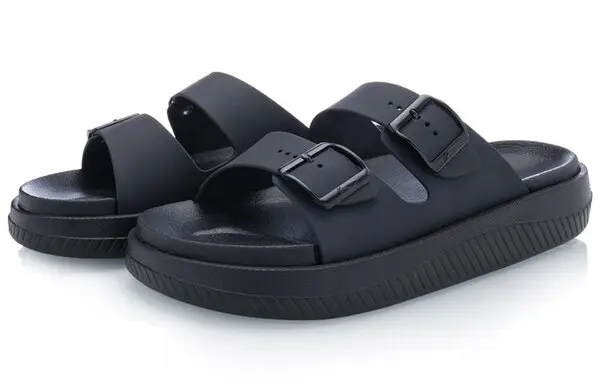 LI-NING Clap Slippers With Buckles - Black