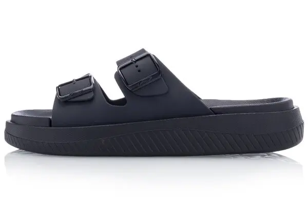 LI-NING Clap Slippers With Buckles - Black