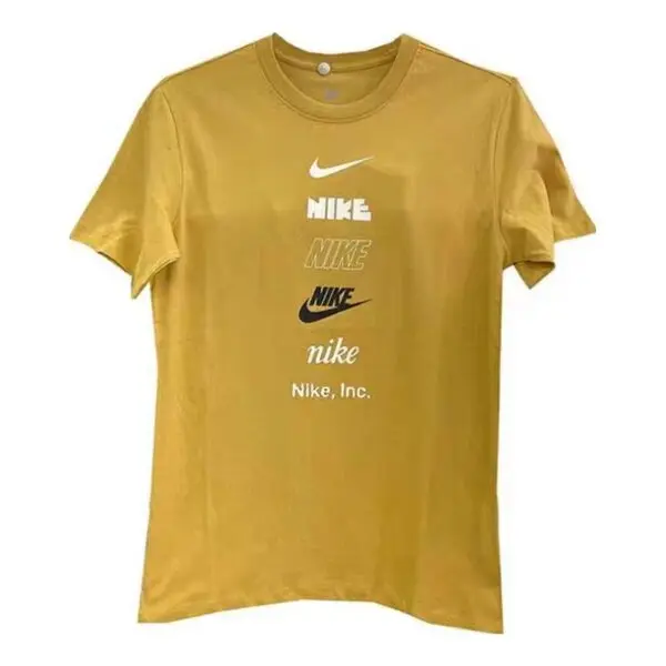 Nike Multi Logo T-shirt 'yellow - Yellow/multi-color