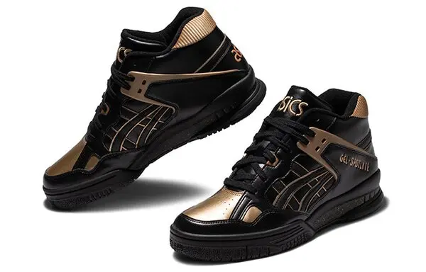 Asics Gel-spotlyte High Top Sneakers - Black/gold