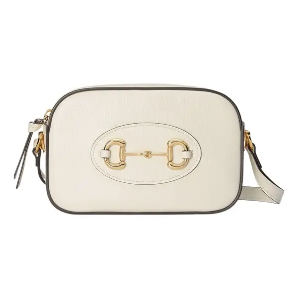 Gucci Horsebit 1955 Small Shoulder Bag - White