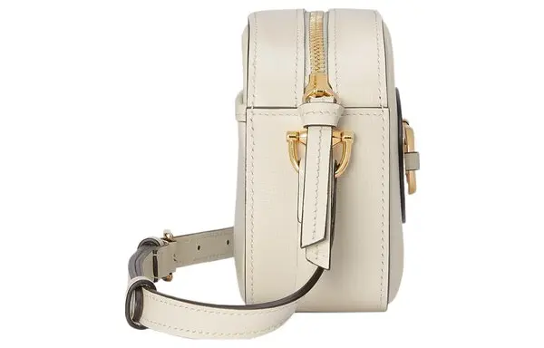 Gucci Horsebit 1955 Small Shoulder Bag - White