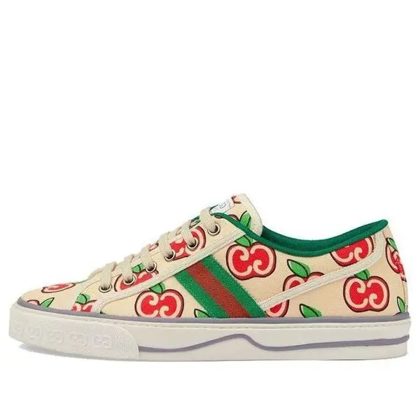 Gucci Tennis 1977 Gg Apple Print Sneakers - White