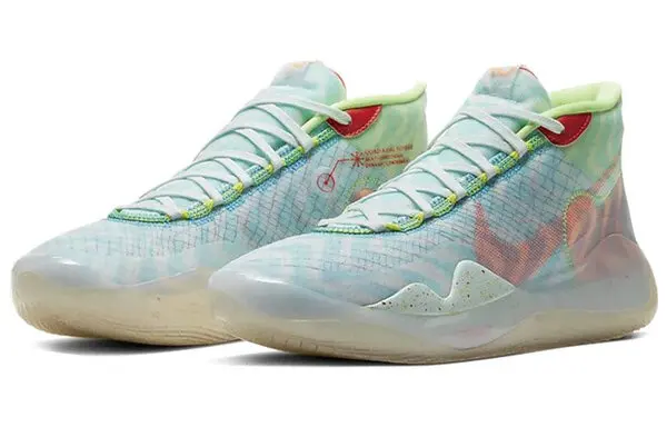 Nike Kd 12 'wavvy' Basketball Sneakers - Blue/green