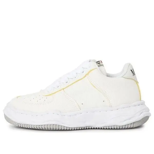 Mihara Yasuhiro Wayne Og Sole Canvas Low Top Sneakers - White/white