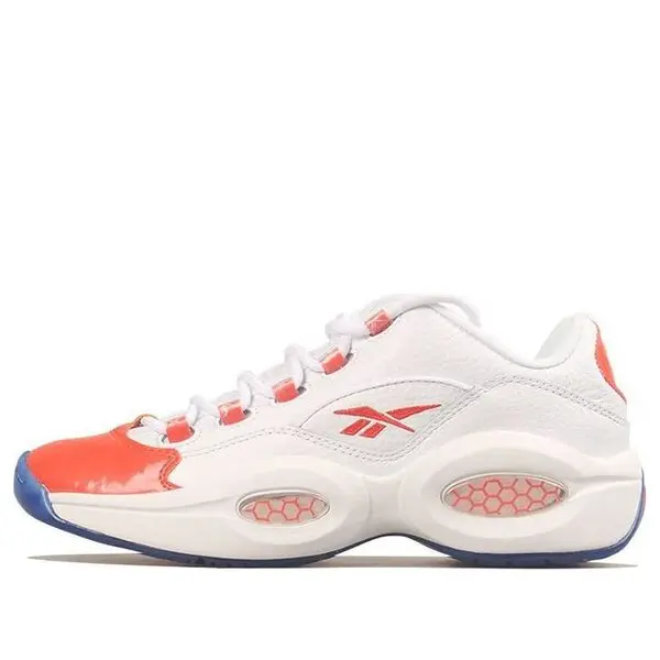 REEBOK Question Low Patent Athletic Sneakers - Orange