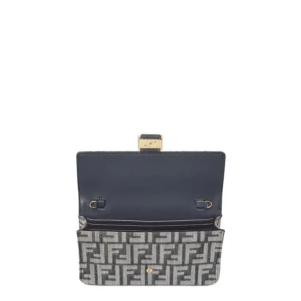Fendi Monogrammed Denim Baguette