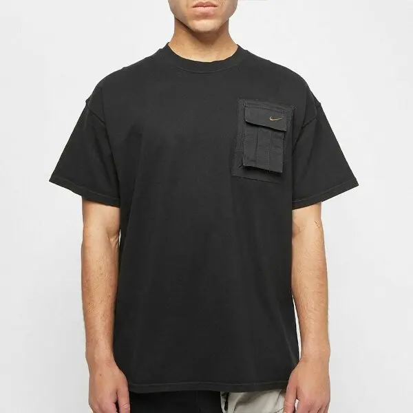 Nike X Travis Scott Cactus Jack Embroidered Logo Pocket T-shirt - Black