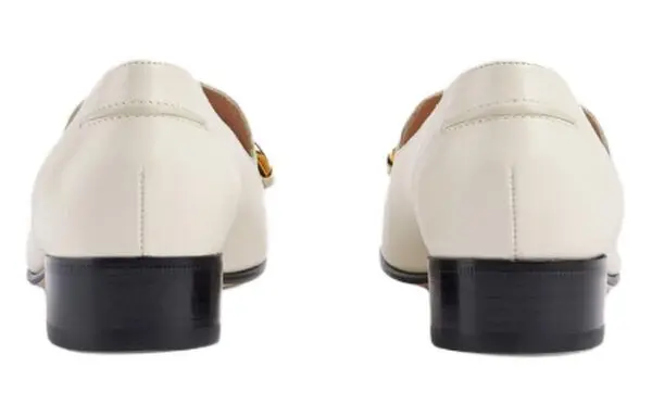 Gucci Leather Loafer With Horsebit Detail - White