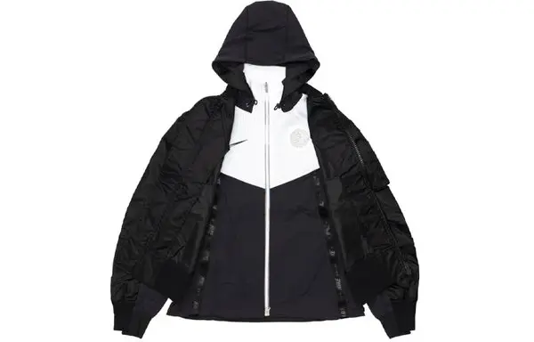 Nike X Sacai Double Layer Hooded Jacket