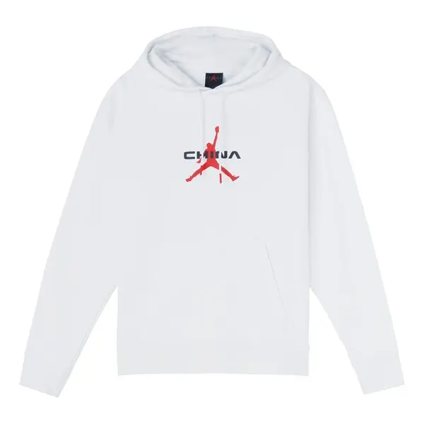 JORDAN Air Casual Sports Drawstring Hoodie - White