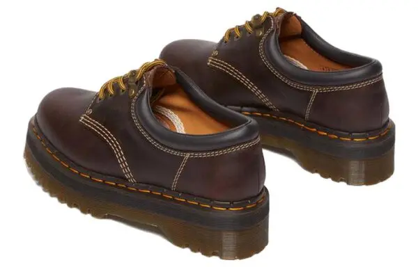 Dr. Martens 8053 Arc Crazy Horse Leather Platform Shoes - Dark Brown
