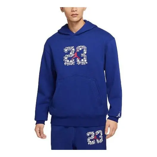 JORDAN Sport Fleece Knit Pullover Hooded Sports - Blue