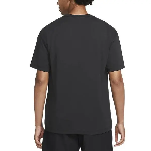 Nike Solid Color Round Neck Loose Short Sleeve Black T-shirt - Multi-color