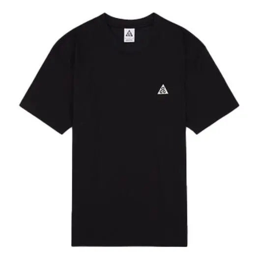 Nike X Solid Color Round Neck Loose Short Sleeve Black T-shirt - Multi-color