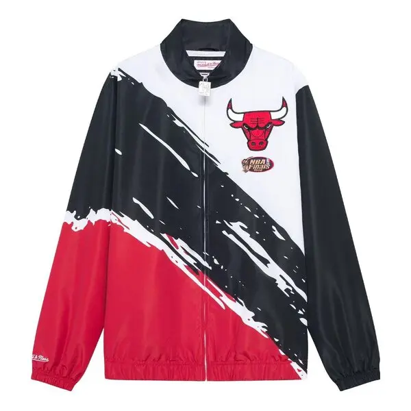 Mitchell & Ness X Nba Chicago Bulls Zip-up Windbreaker Jacket