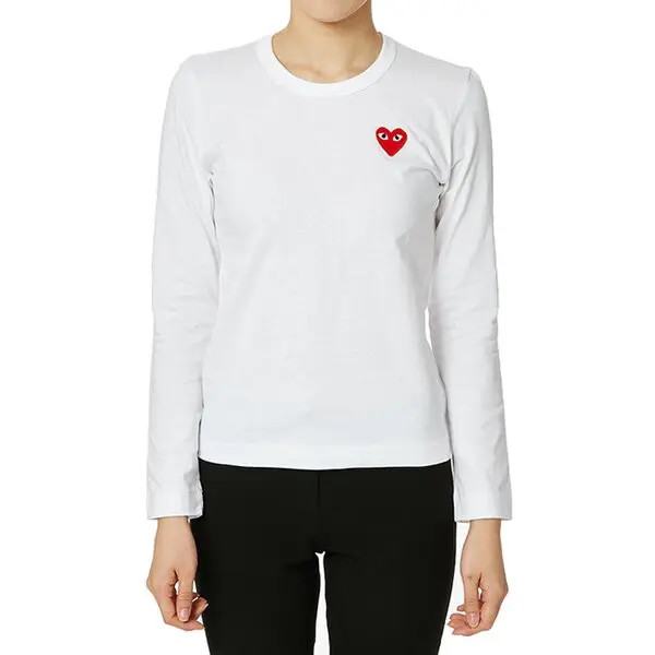 Play Comme Des Garcon Small Logo Long Sleeve T-shirt