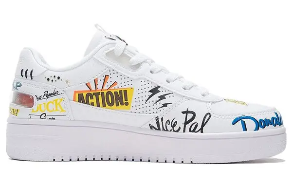 LI-NING Classic Skateboarding X Disney Sneakers - White/yellow