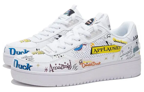 LI-NING Classic Skateboarding X Disney Sneakers - White/yellow