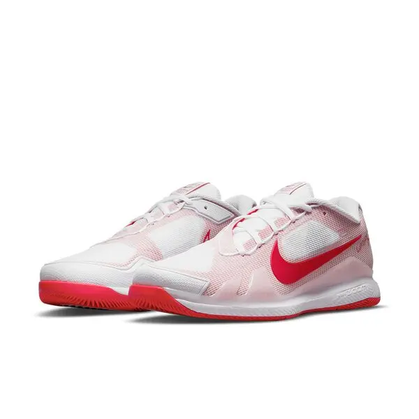Nike Court Air Zoom Vapor Pro Tennis Shoes - White/red
