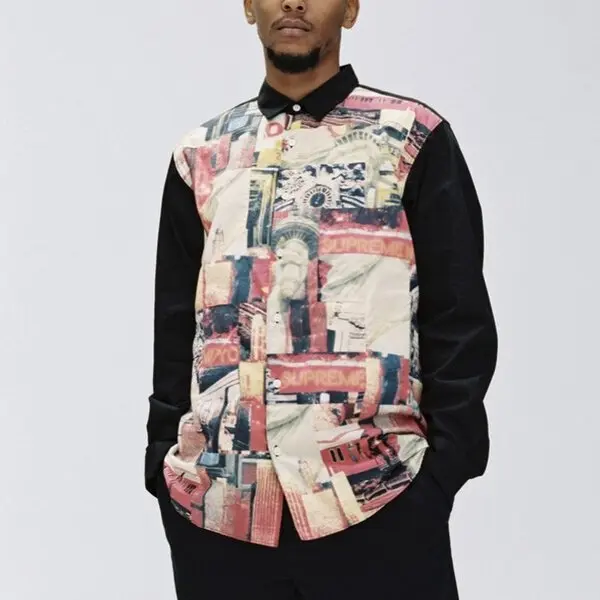 Supreme Fw18 X Comme Des Garcons Shirt Patchwork Button Up Shirt 'multicolor - Multi Color