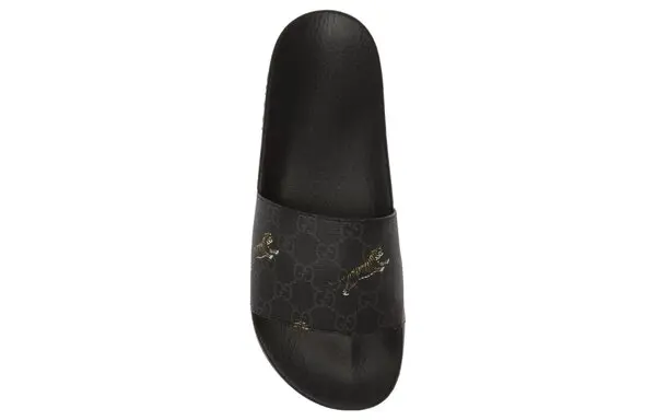 Gucci Gg Supreme Slide With Tiger Motif