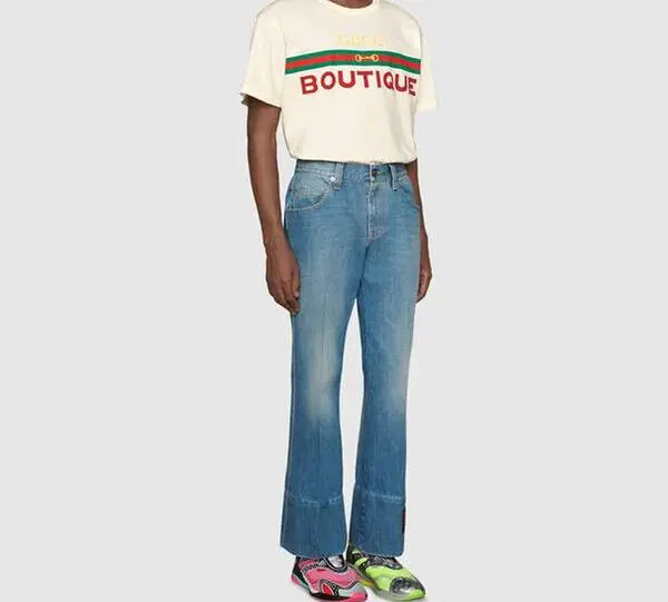 Gucci Boutique Horse Bit Print T-shirt - Creamy