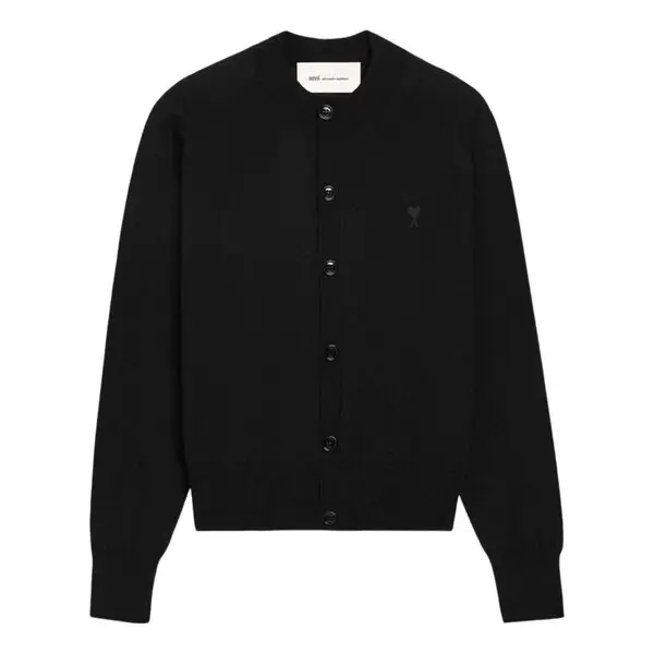 AMI Paris De Heart Cardigan - Black