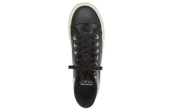 Balenciaga High Top Lace-up Leather Sneakers