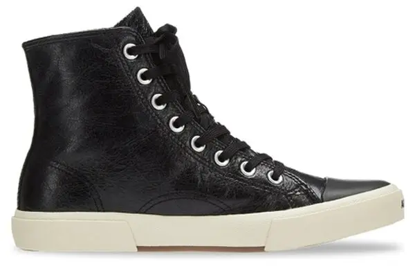 Balenciaga High Top Lace-up Leather Sneakers