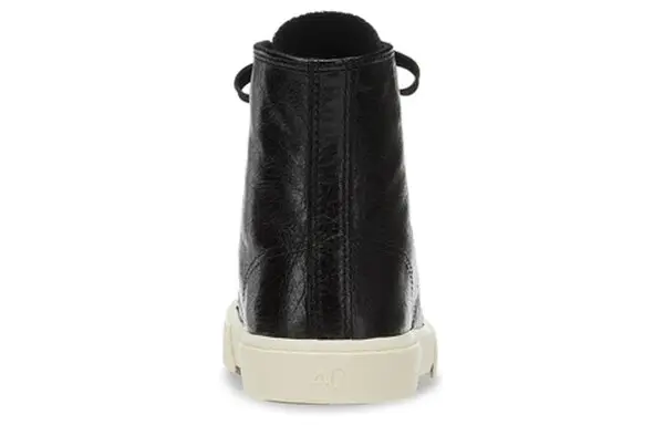 Balenciaga High Top Lace-up Leather Sneakers