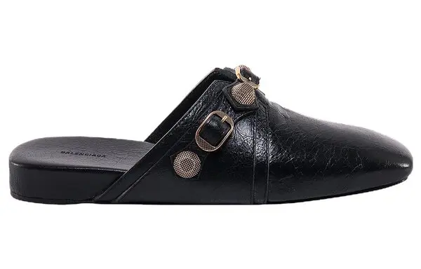 Balenciaga Cagole Mules - Black