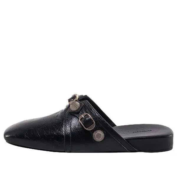 Balenciaga Cagole Mules - Black