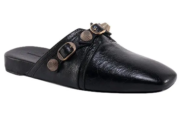 Balenciaga Cagole Mules - Black