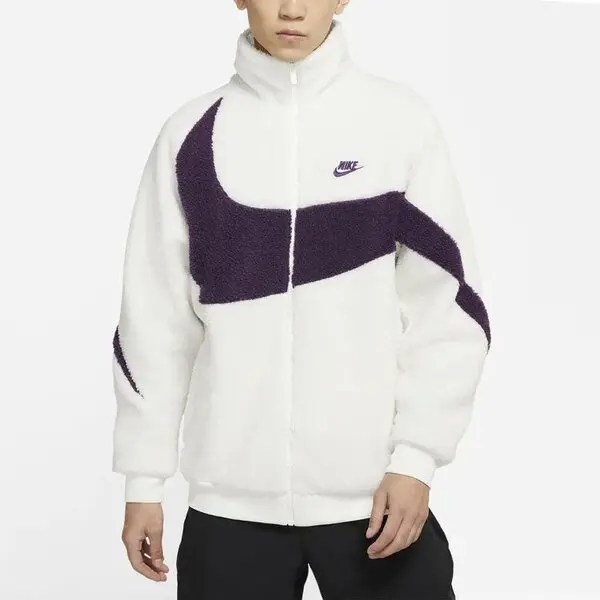 Nike Lamb Velvet Jacket With Large Swoosh Logo
