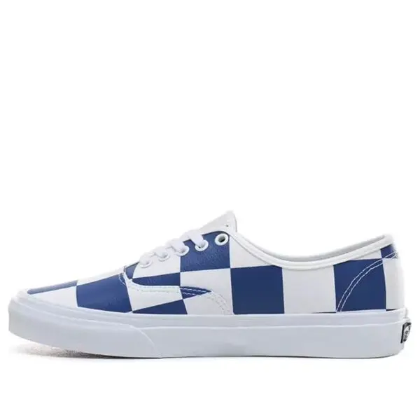 VANS Authentic Leather Check Sneakers - Blue/white