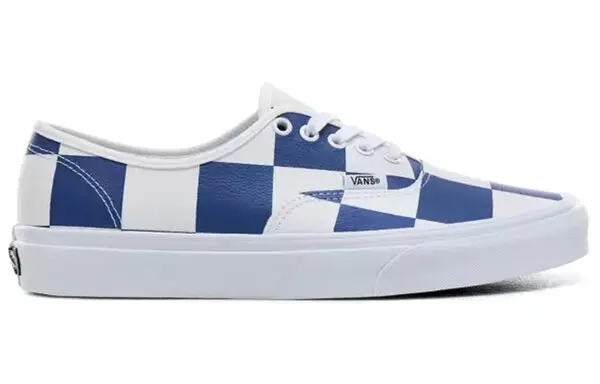 VANS Authentic Leather Check Sneakers - Blue/white